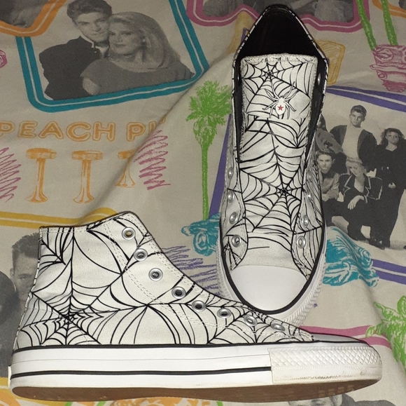 Converse | Shoes | Converse Pro Chuck Taylor Cons Spiderweb Black Widow ...